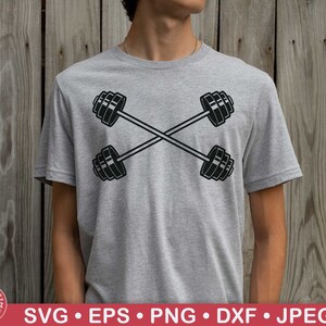 Crossed Barbell Svg, Weightlifting Workout, Dumbell Exercise Png, Gym ...