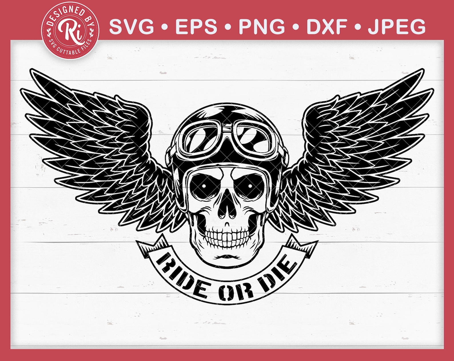 Motorcycle Svg Motorcycle Tank Decal Svg Skull Wings Ride | Etsy