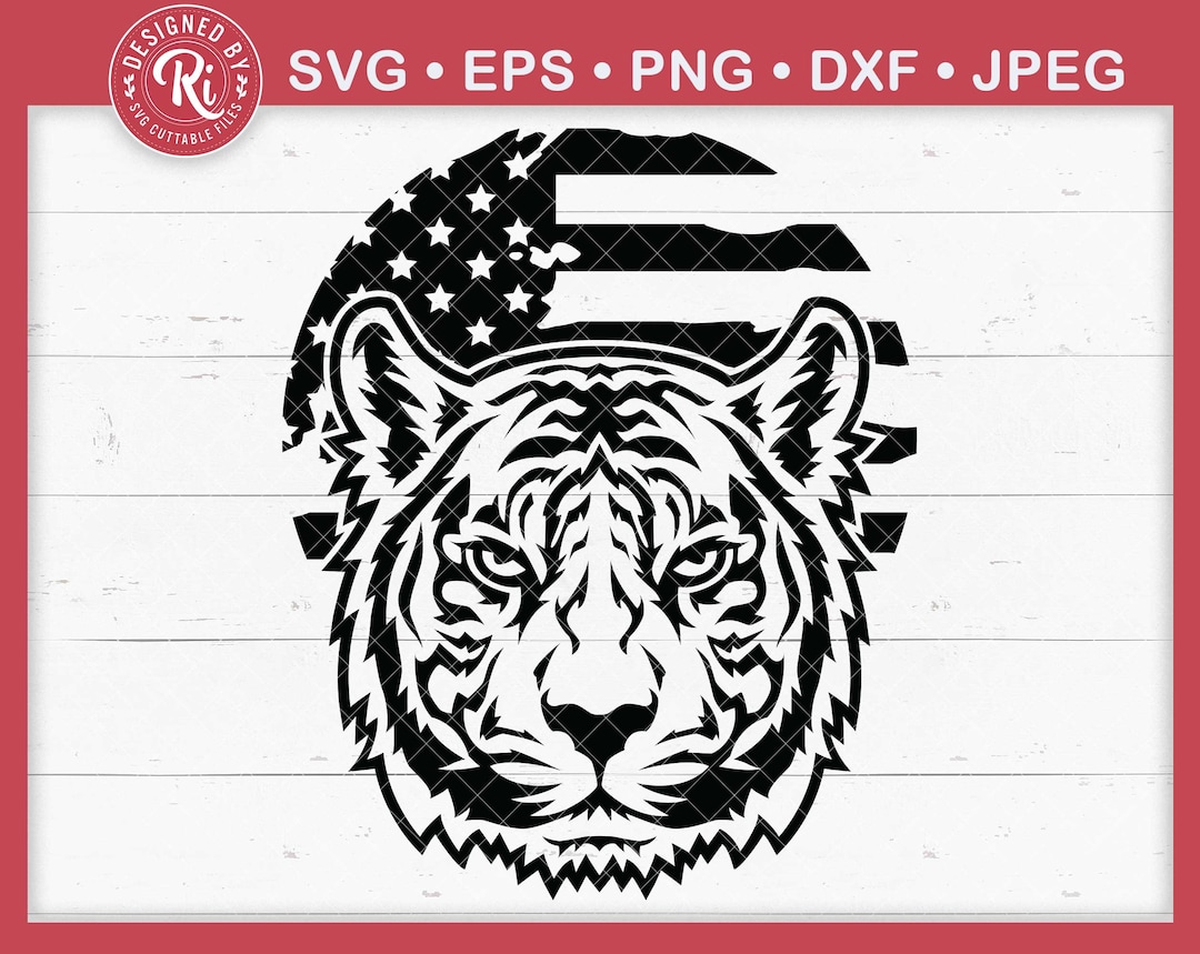 US Tiger Svg, Tiger Sticker, Tiger Face Svg, Tiger Png, Jungle Animals ...