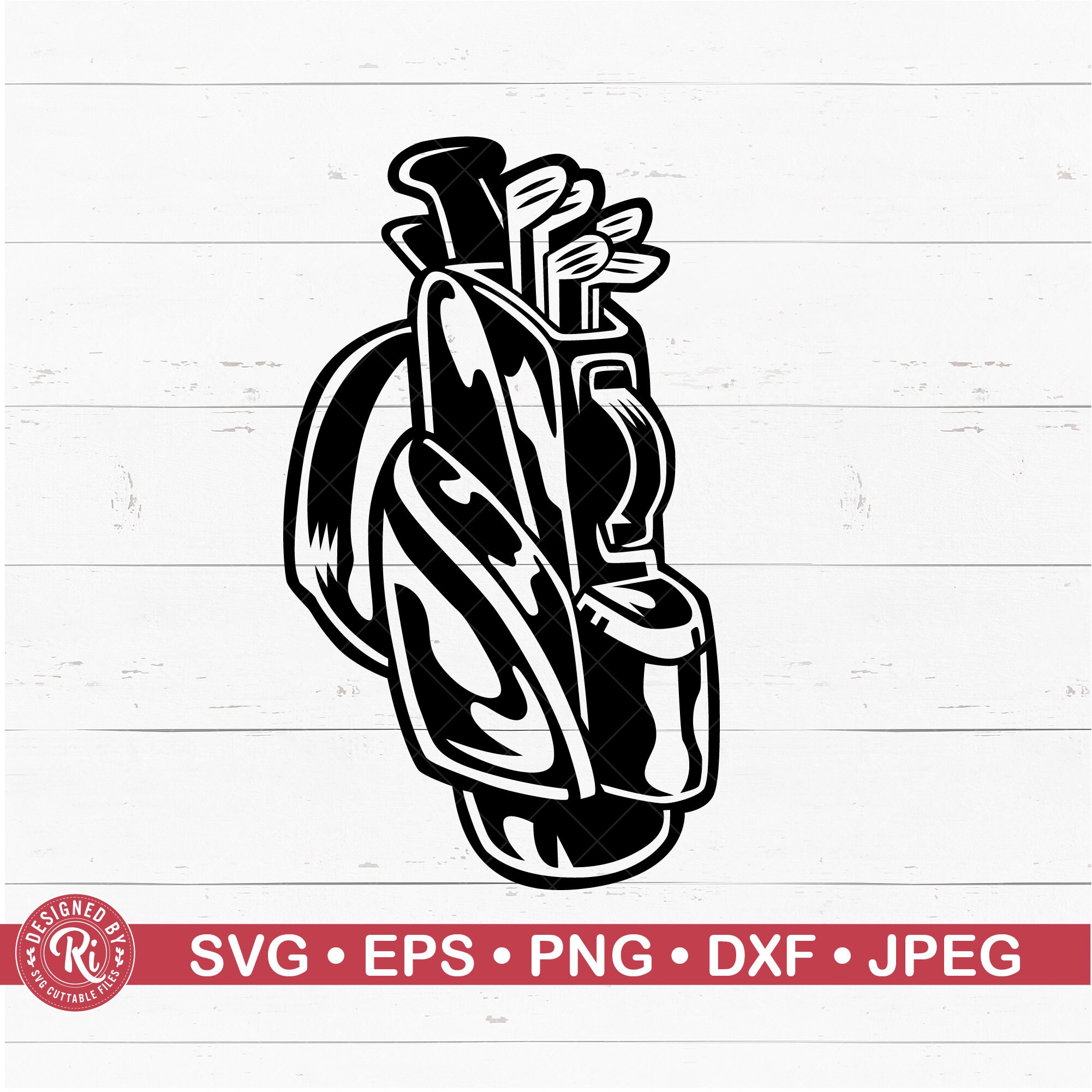 Golf Bag Svg, Emblem, Club, Golfer, Logo, Cricut, Silhouette, Cut File ...
