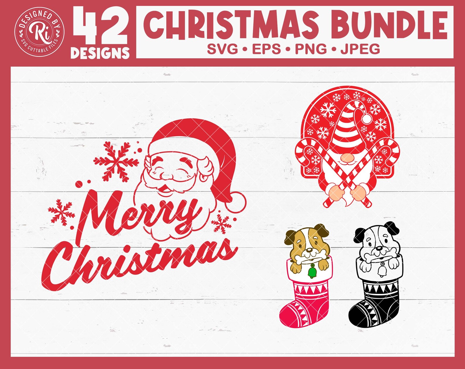 Christmas Svg Bundle Snowflakes Svg Santa Clause Svg - Etsy