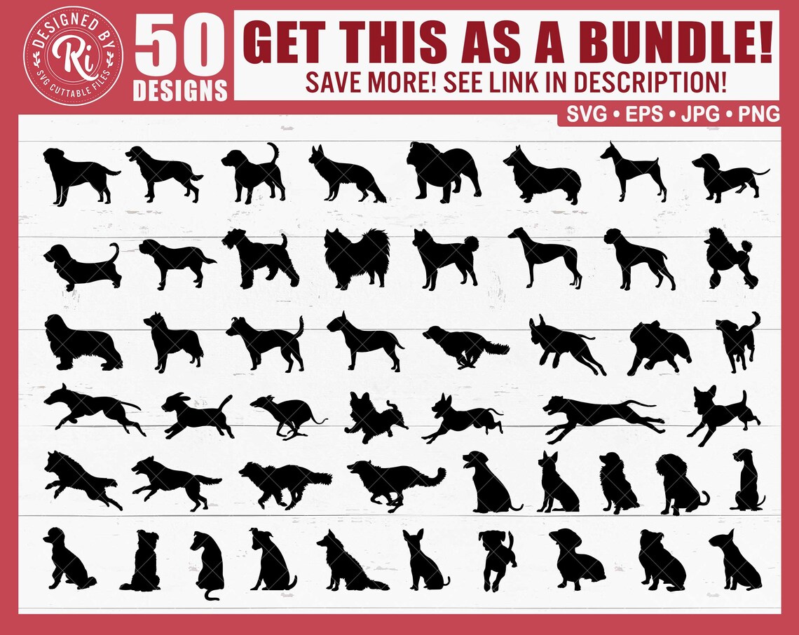Sitting Dogs Svg Pack Dog Clipart Dog Svg Files Dog - Etsy