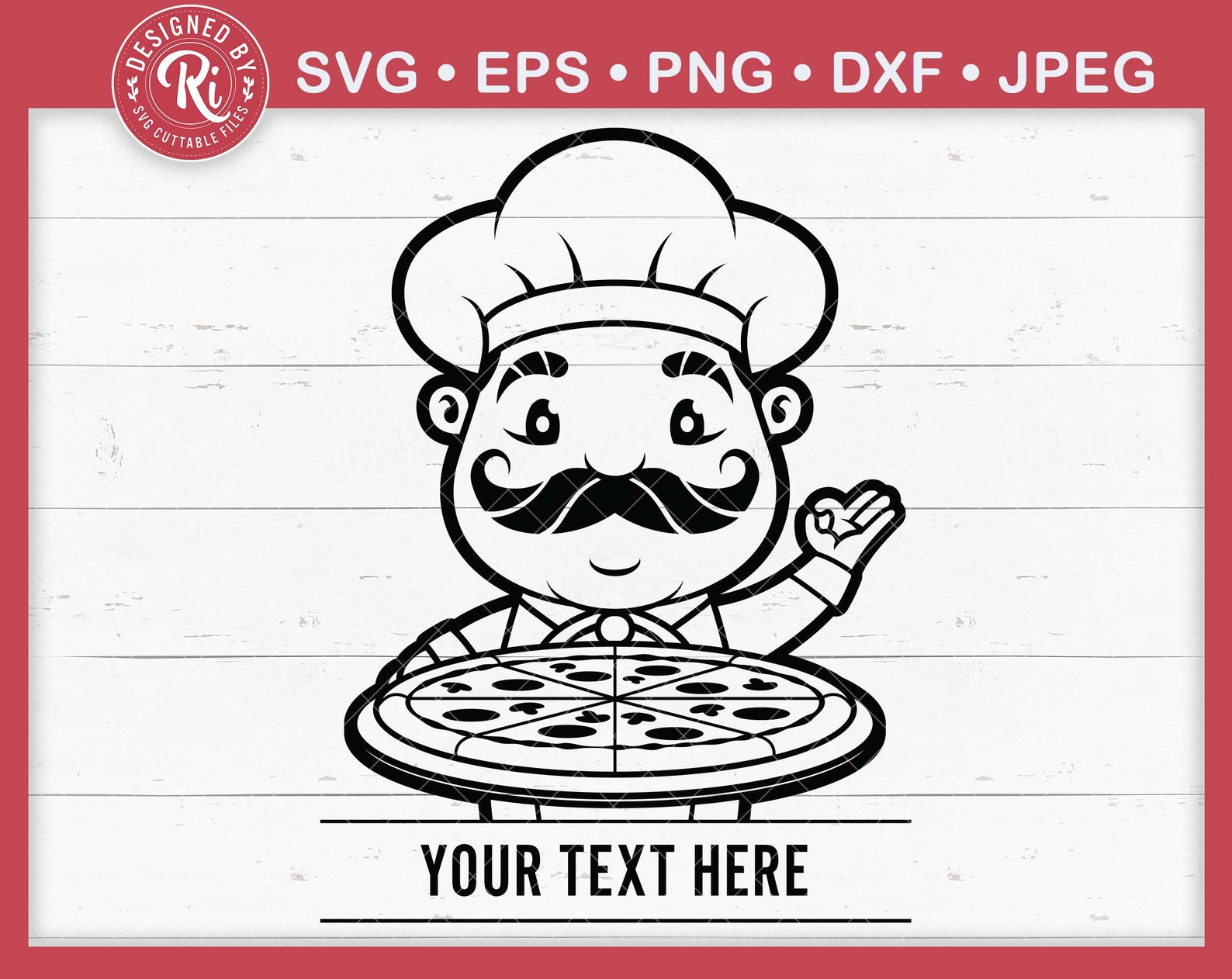 Pizza Monogram Svg Chef Monogram Svg Pizzeria Svg Kitchen - Etsy