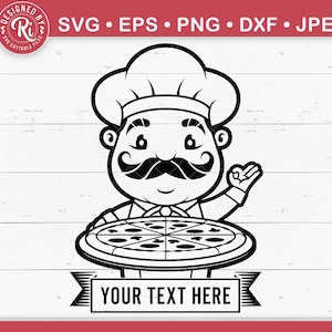 Pizza Monogram Svg, Chef Monogram Svg, Pizzeria Svg, Kitchen Monogram ...