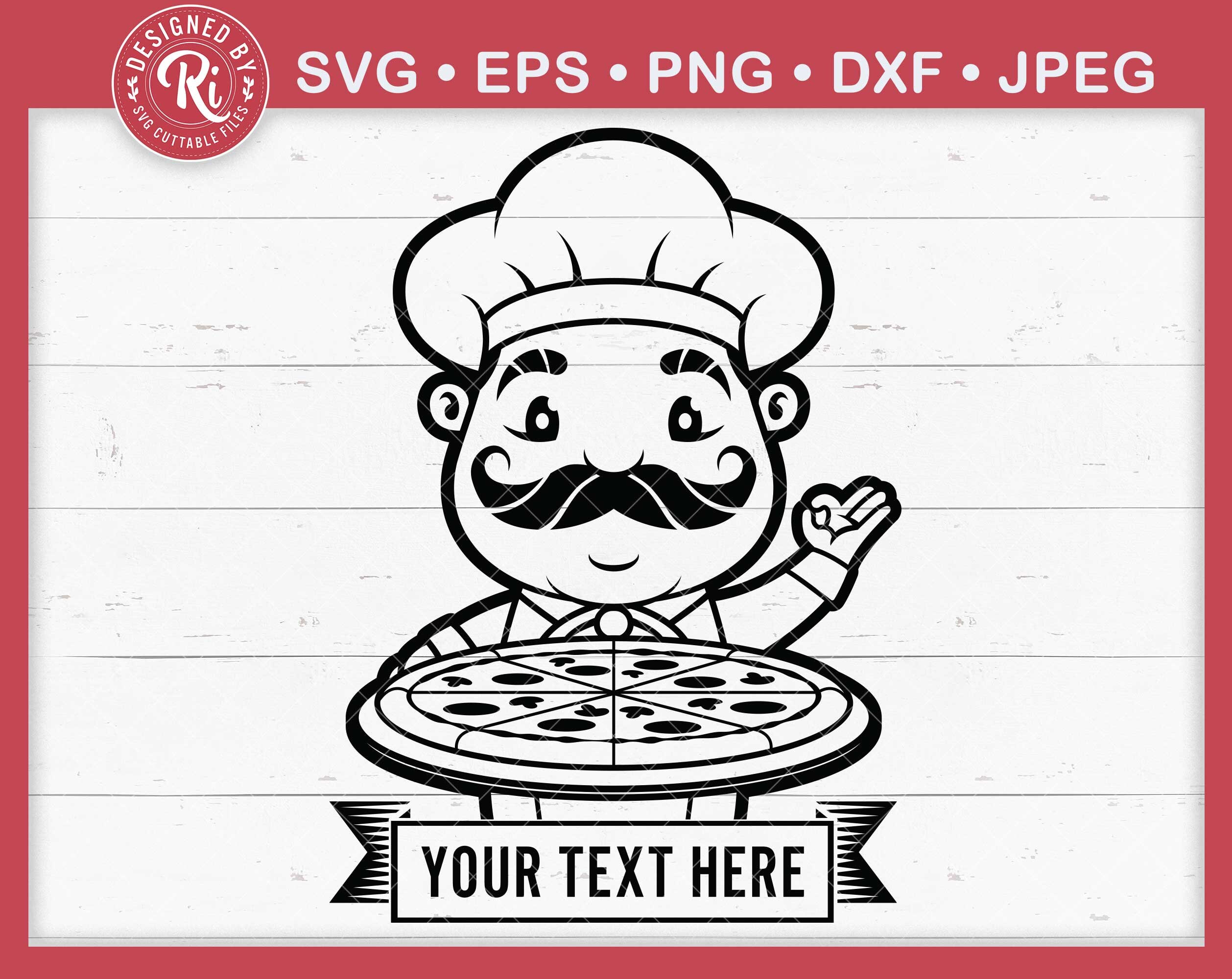Pizza Monogram Svg Chef Monogram Svg Pizzeria Svg Kitchen - Etsy