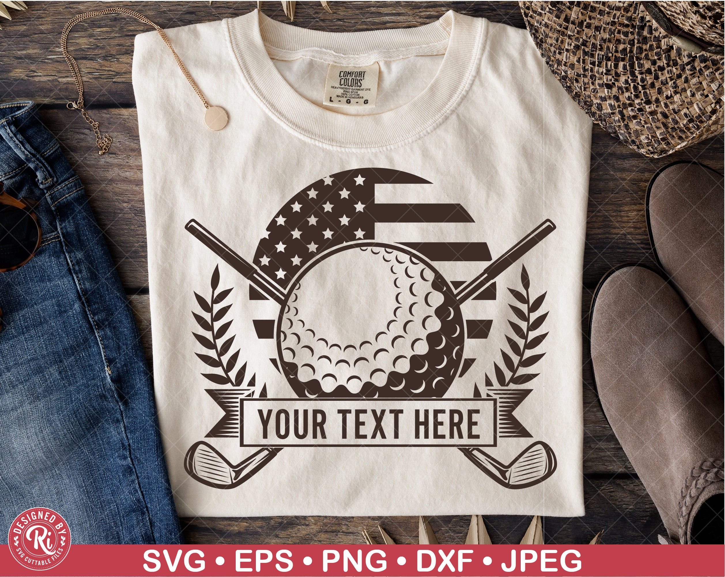 USA Golf Ball Monogram Svg, Name Frame, Club, Golfer, Logo, Cricut ...