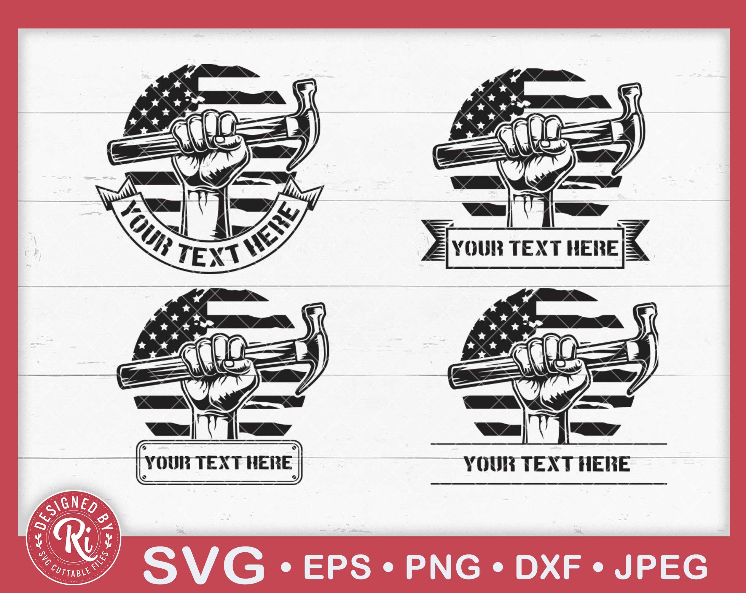 Raised Hammer Monogram Svg Hand Holding Hammer Svg Claw - Etsy