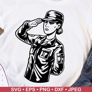 Female Veteran SVG, United States Army, Lady Soldier, Patriotic ...