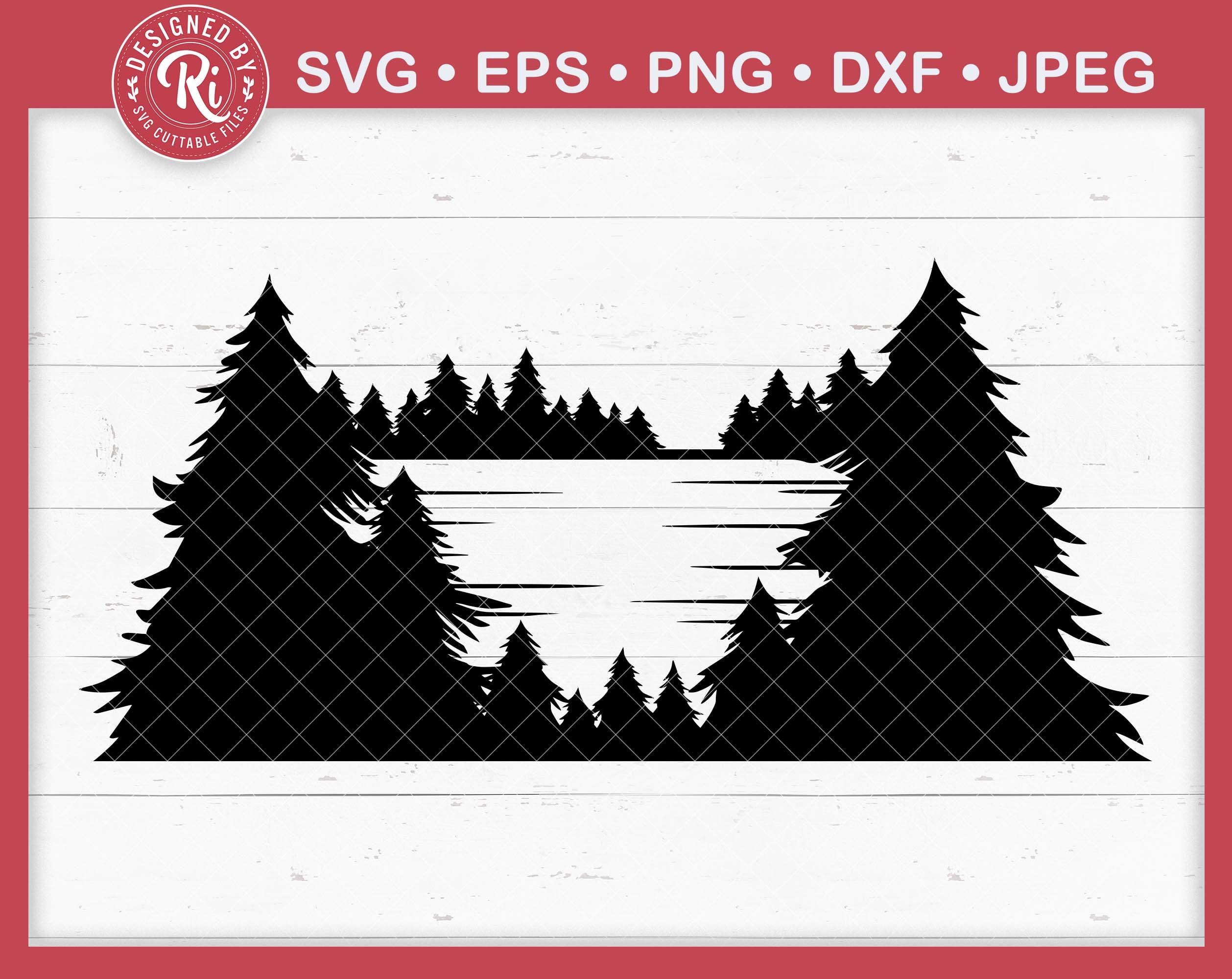 Tree Line Svg Forest Svg Tree Silhouette Svg Woodland Svg - Etsy