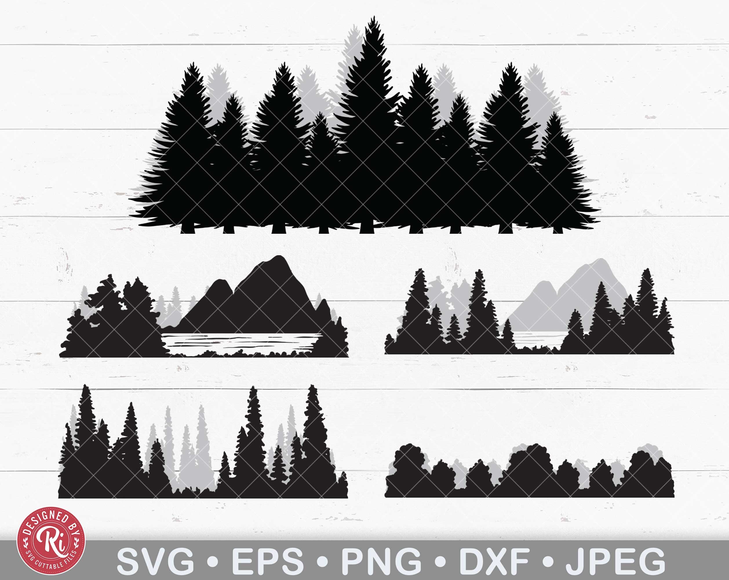 Treeline Silhouette Clipart