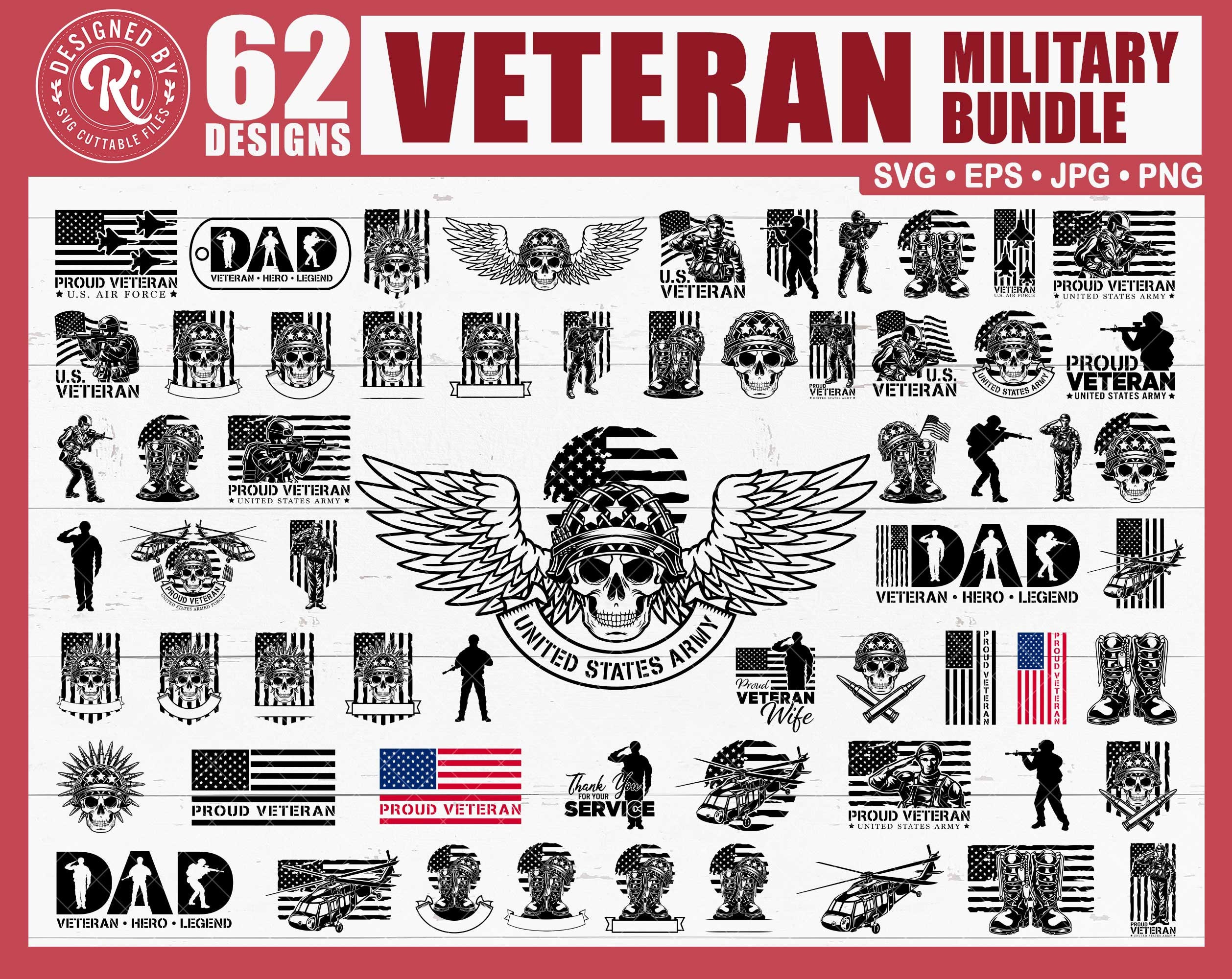 Veteran Svg Bundle Military Svg Bundle Patriotic Svg - Etsy