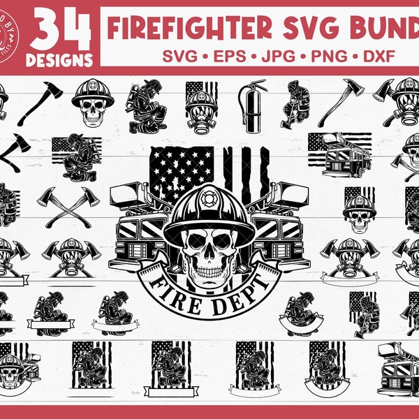 Firefighter Svg - Etsy