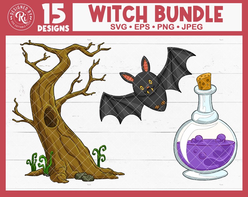 Halloween Clipart Bundle Witch Svg Bundle Halloween Svg | Etsy