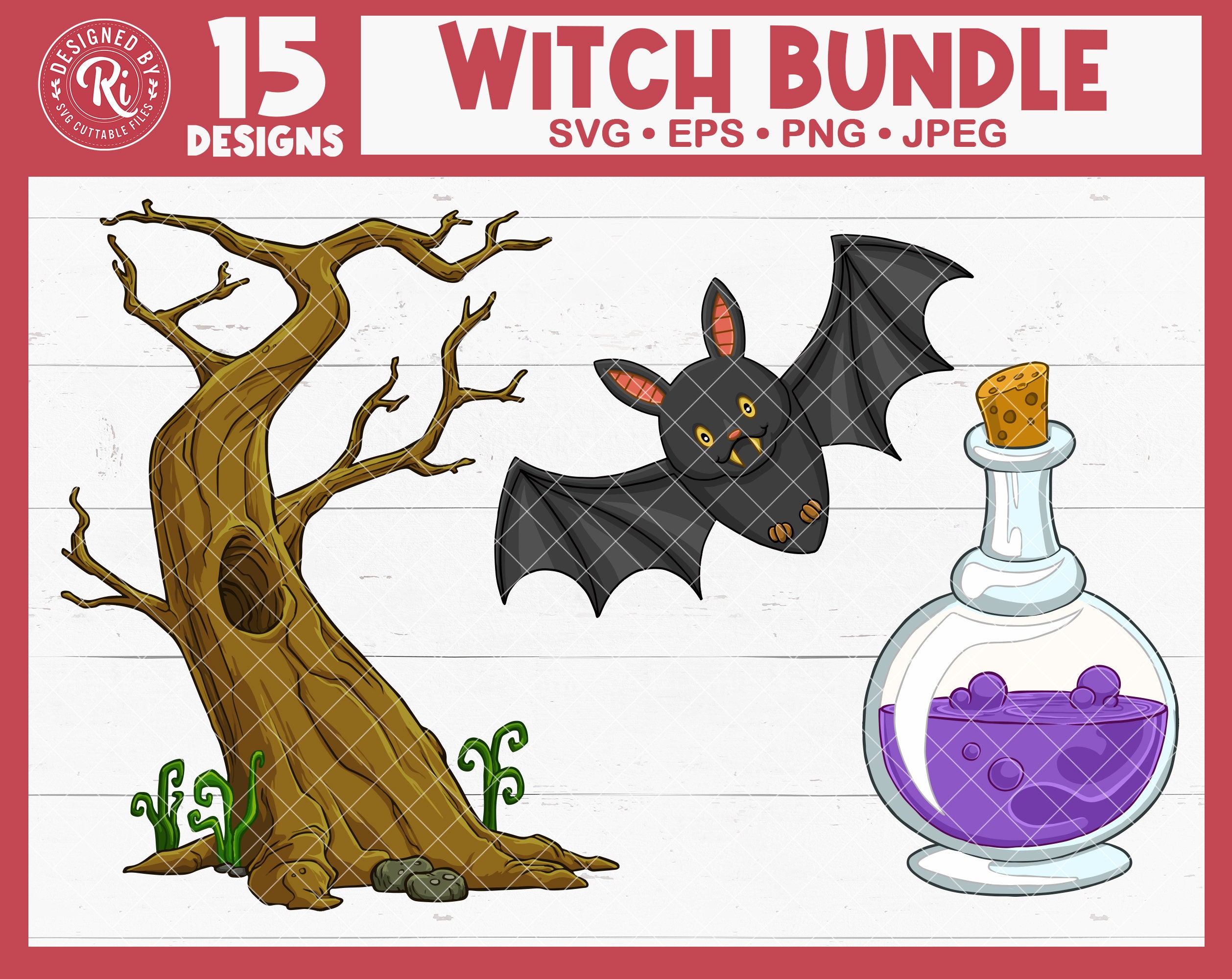 Halloween Clipart Bundle, Witch Svg Bundle, Halloween Svg Bundle ...