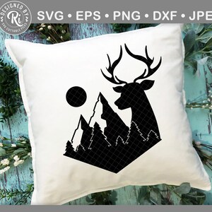 Deer Monogram Svg, Forest Svg, Deer Head Svg, Deer Clipart, Deer Cut ...