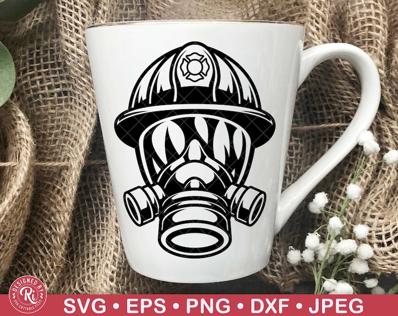Firefighter Helmet Svg Firefighter Mask Fireman Fire - Etsy