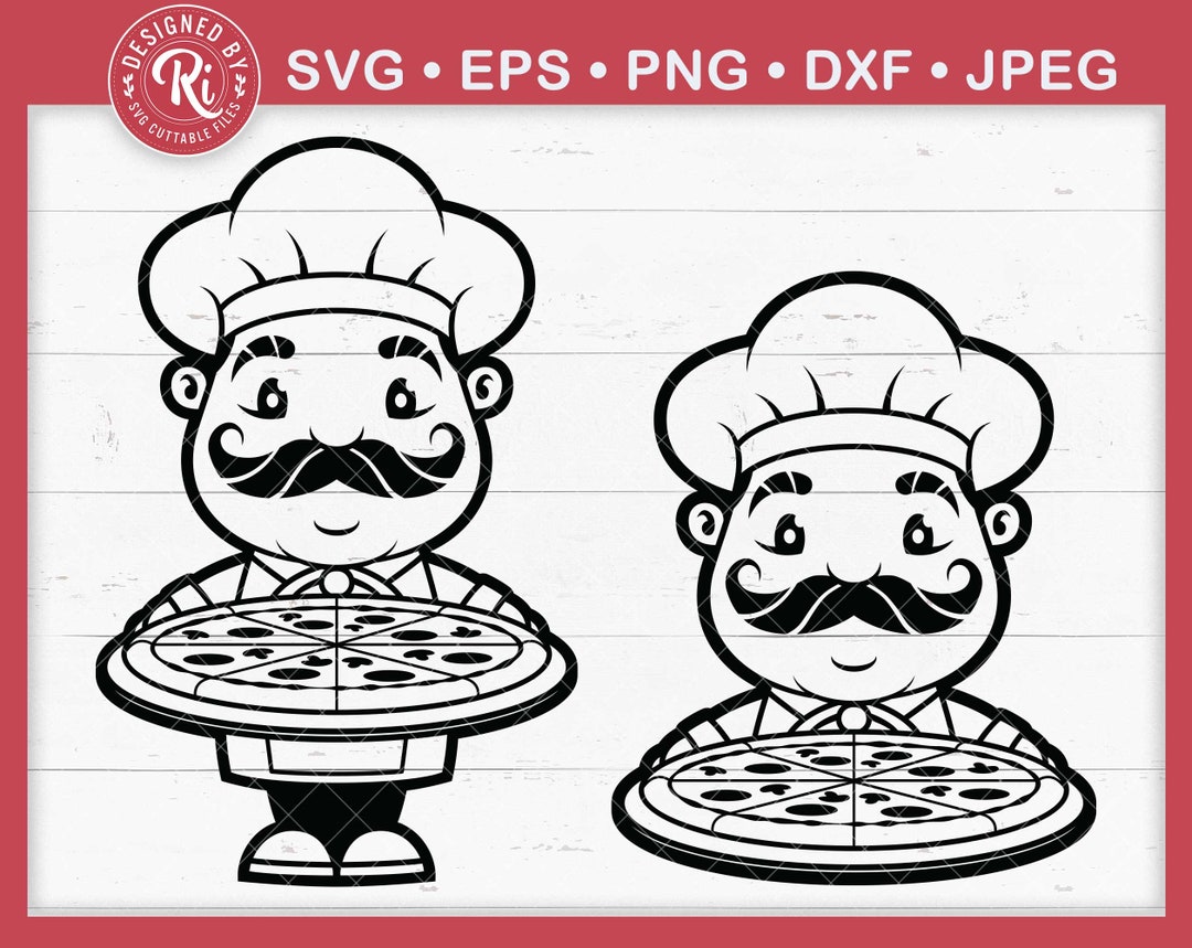 Pizza Chef Svg, Pizza Logo Svg, Pizza Svg, Pizza Slice Svg, Chef Svg ...