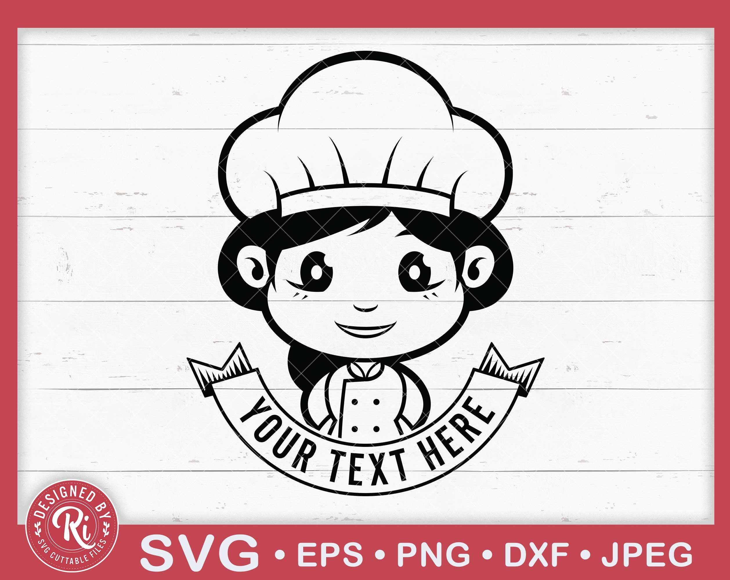 Lady Chef Monogram Svg Female Cook Monogram Svg Cooking Svg - Etsy