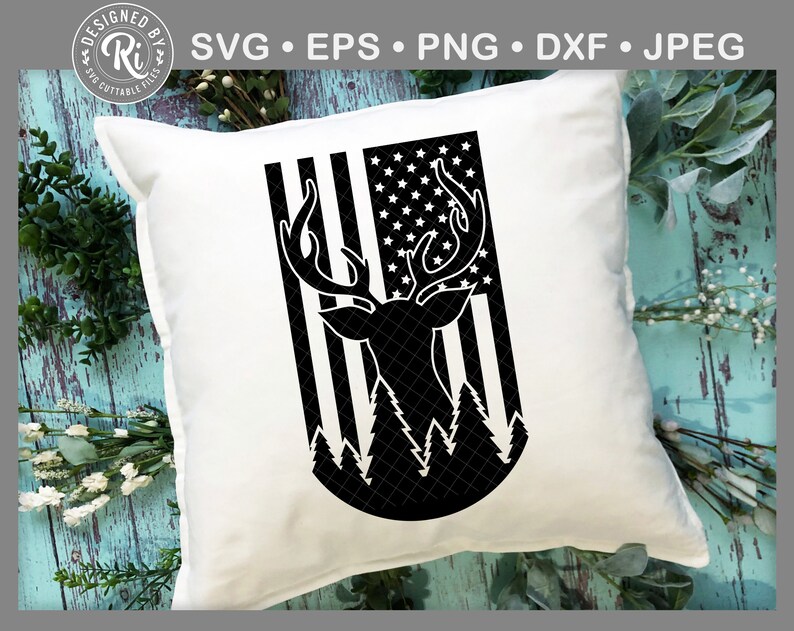 Deer Monogram Svg Hunting Svg Deer Cut File Buck Svg Deer - Etsy