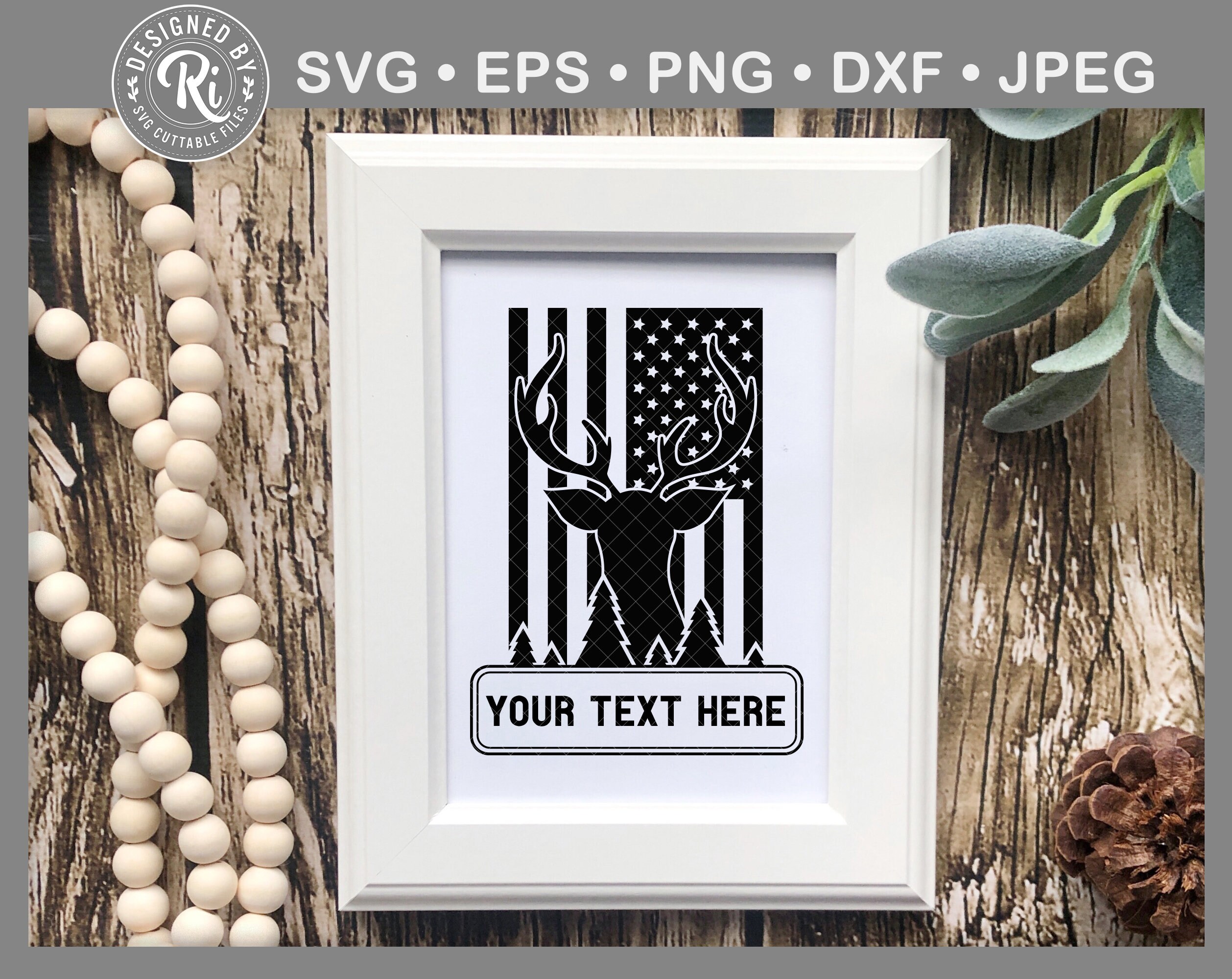 Deer Monogram Svg Hunting Svg Deer Cut File Buck Svg Deer - Etsy
