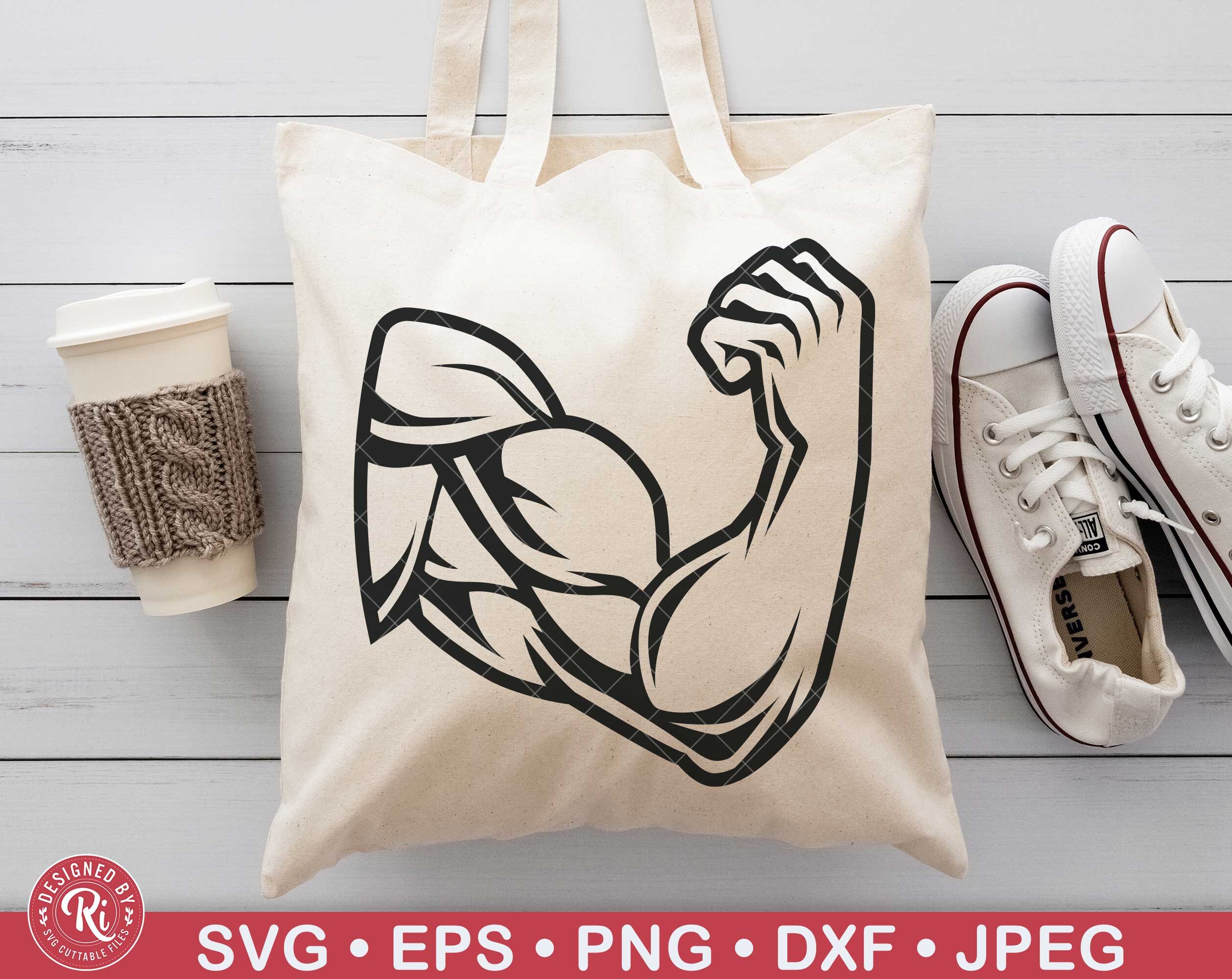 Biceps Svg Arm Flex Muscles Workout Bodybuilder - Etsy Canada