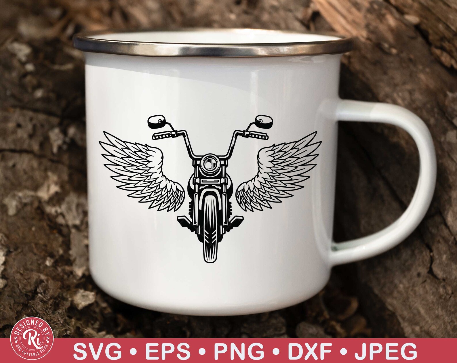 Winged Motorcycle Svg, Motorcycle Svg, Motorcycle Wings SVG, Biker ...