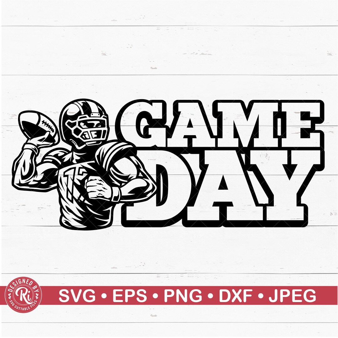 Game Day Football Player Svg, Sports Team Logo, Shirt Design, USA ...