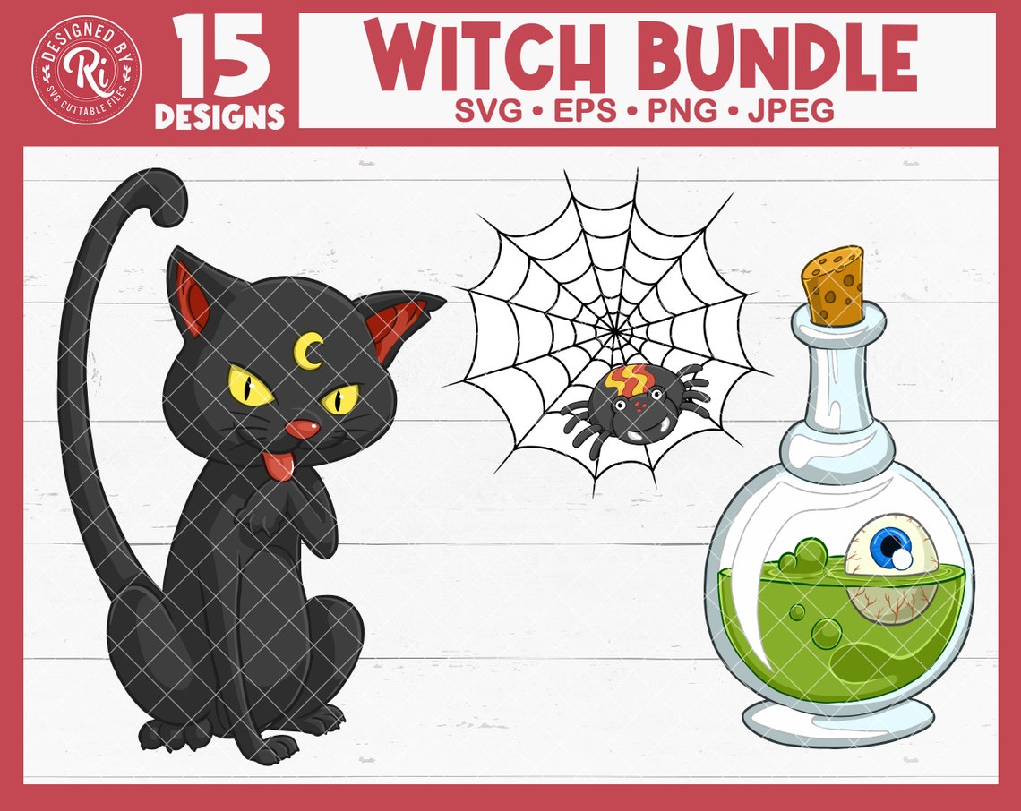 Halloween Clipart Bundle Witch Svg Bundle Halloween Svg | Etsy