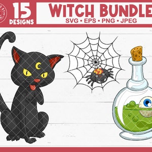 Halloween Clipart Bundle, Witch Svg Bundle, Halloween Svg Bundle ...