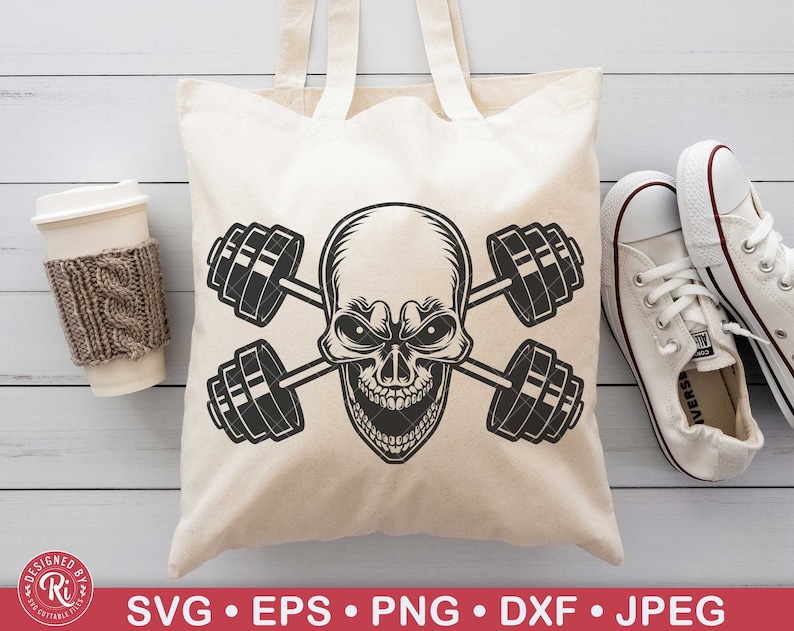 Skull Barbell Svg Skull Gym Svg Skull Bodybuilder Svg - Etsy