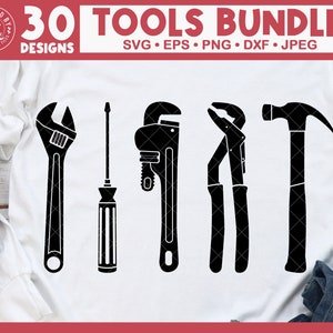 Tools Bundle SVG: Handyman, Mechanic, Carpenter Designs (cuttable Files ...