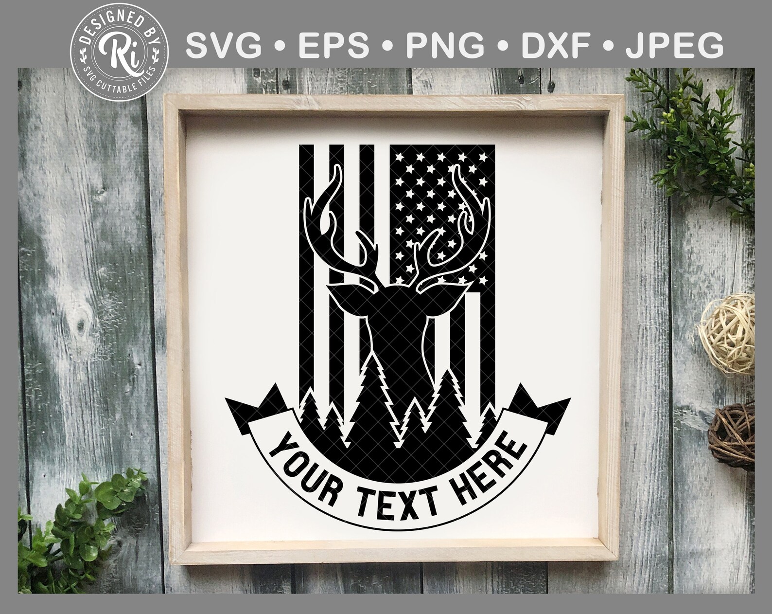 Deer Monogram Svg Hunting Svg Deer Cut File Buck Svg Deer - Etsy