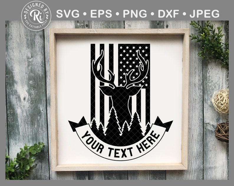 Deer Monogram Svg Hunting Svg Deer Cut File Buck Svg Deer - Etsy