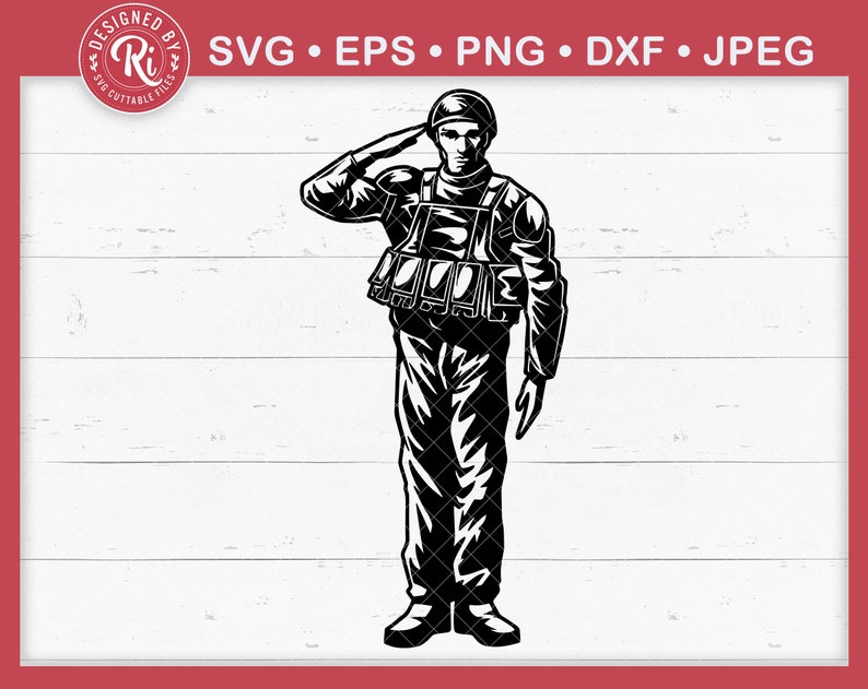 Veteran Svg Patriot Svg Soldier Svg Soldier Salute Svg US | Etsy
