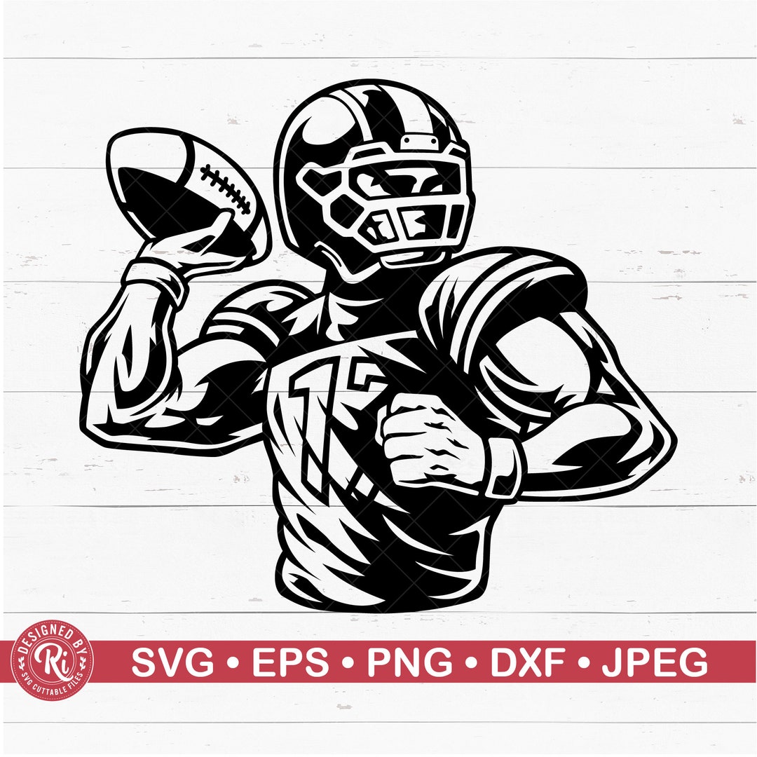 Football Player Svg, Sports Team Logo, Shirt Design, Helmet, Clipart ...
