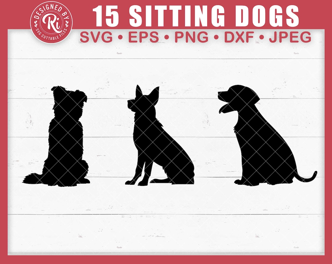 Sitting Dogs Svg Pack Dog Clipart Dog Svg Files Dog - Etsy