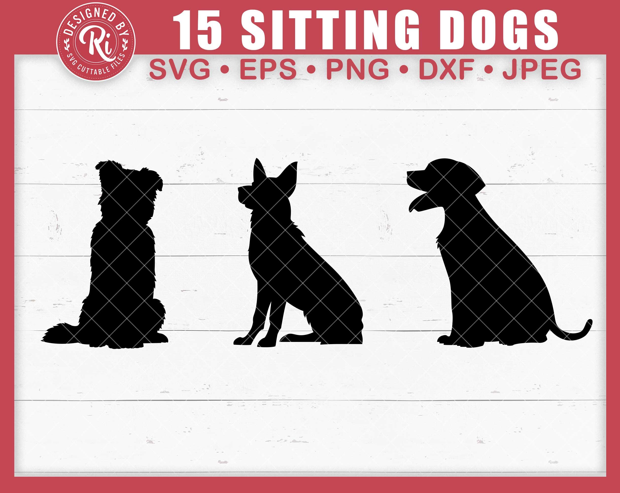 Sitting Dogs Svg Pack Dog Clipart Dog Svg Files Dog - Etsy
