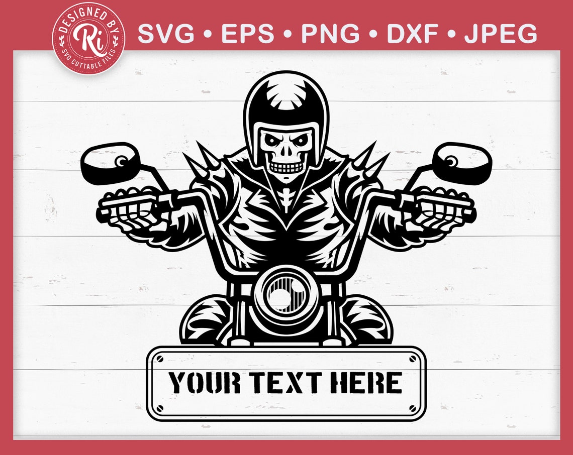 Motorcycle Monogram Svg Skull Motorcycle Svg Bike Svg - Etsy