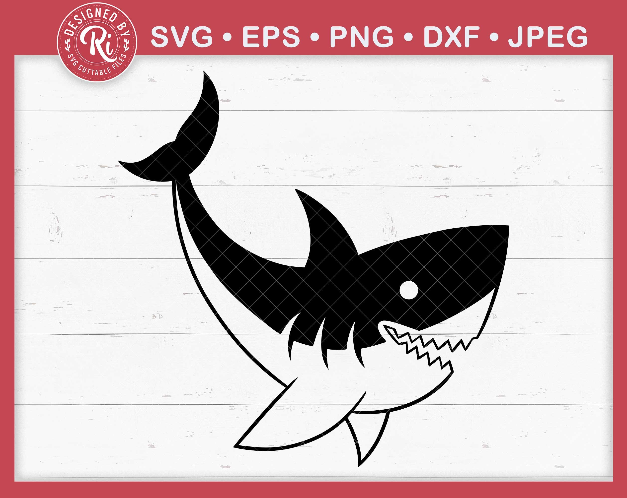 Shark Svg Marine Fish Ocean Great White Shark Sea - Etsy