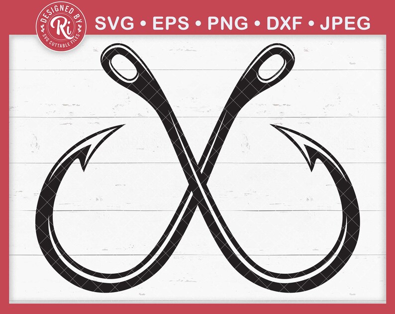Fish Hooks Svg Crossed Fish Hooks Svg Bass Fishing Svg Gone - Etsy