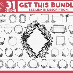 Diamond Frame Svg, Frame Png, Floral Frame Clipart, Floral Frame Png ...