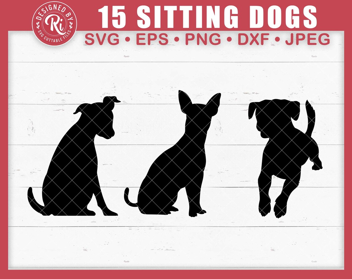 Sitting Dogs Svg Pack Dog Clipart Dog Svg Files Dog - Etsy