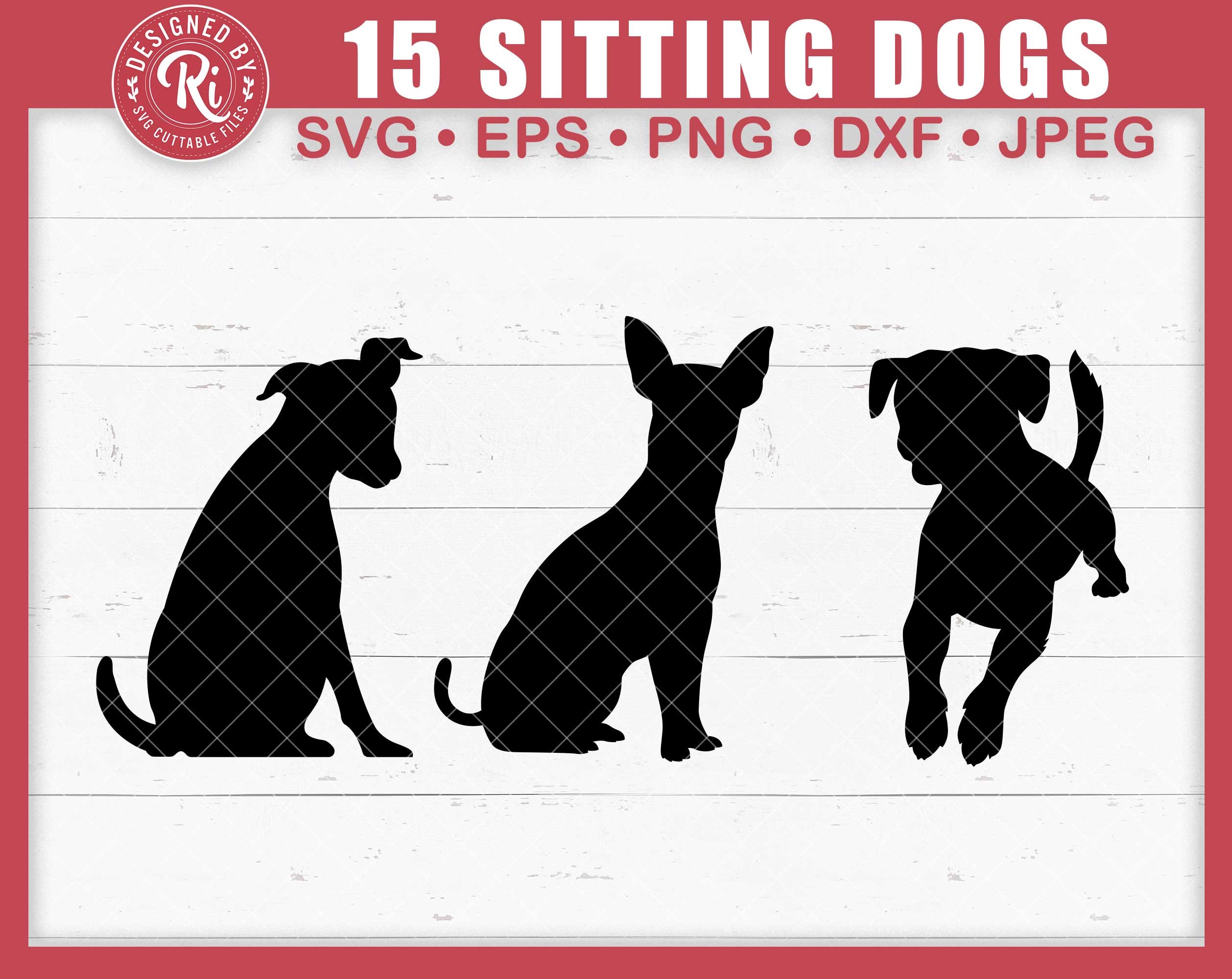 Sitting Dogs Svg Pack Dog Clipart Dog Svg Files Dog - Etsy