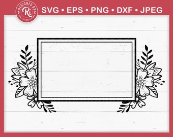 Rectangle Monogram Frame Svg - Etsy