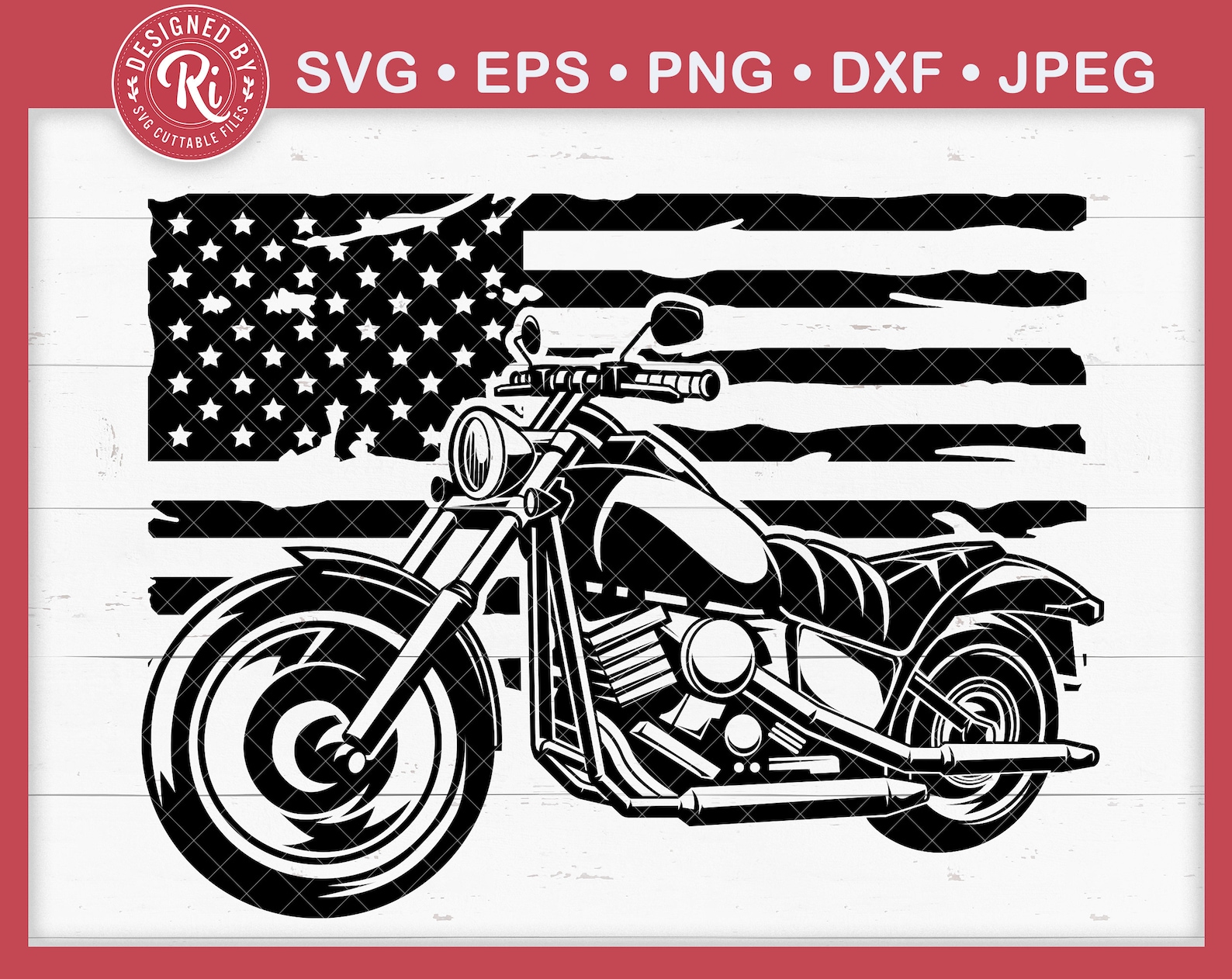 USA Motorcycle Svg US Biker Svg American Flag Motorcycle - Etsy