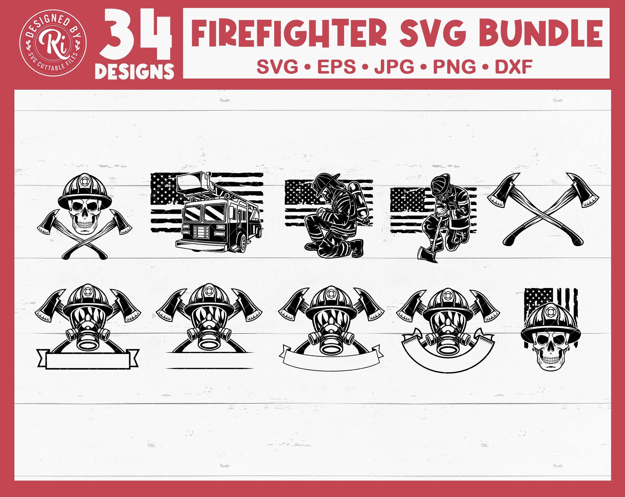 Firefighter SVG Bundle: Fire Rescue Designs (digital Download) - Etsy