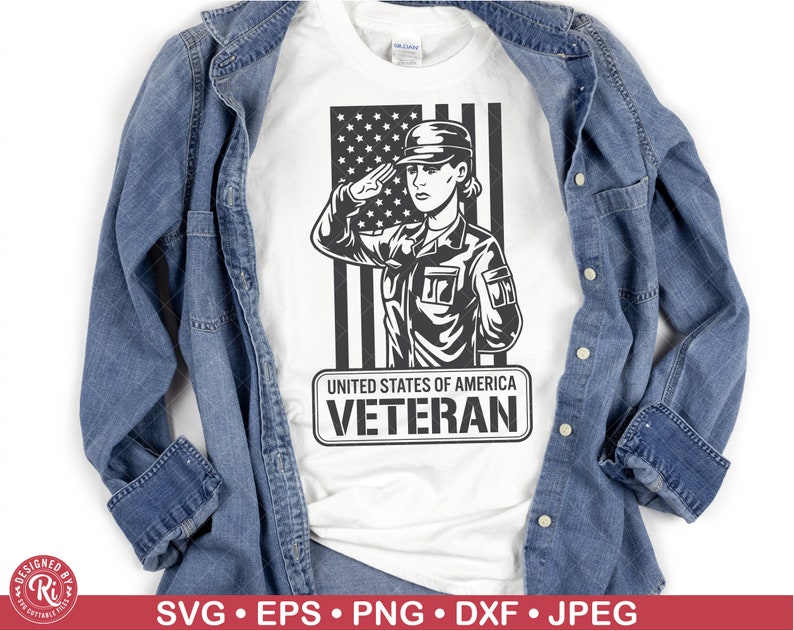 US Veteran Female Soldier SVG, United States of America, Army, Lady ...