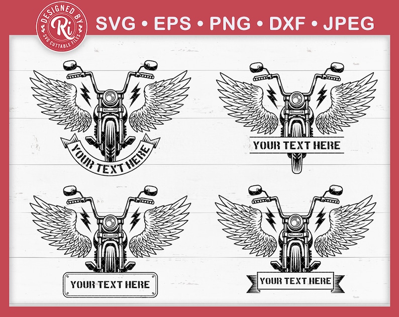 Motorcycle Monogram Svg Motorcycle Svg Motorcycle Wings SVG - Etsy