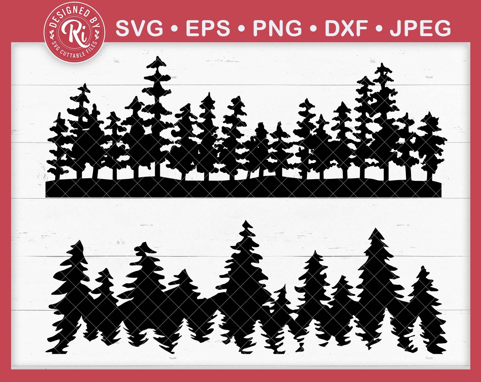Tree Line Svg Forest Svg Tree Silhouette Svg Woodland Svg - Etsy