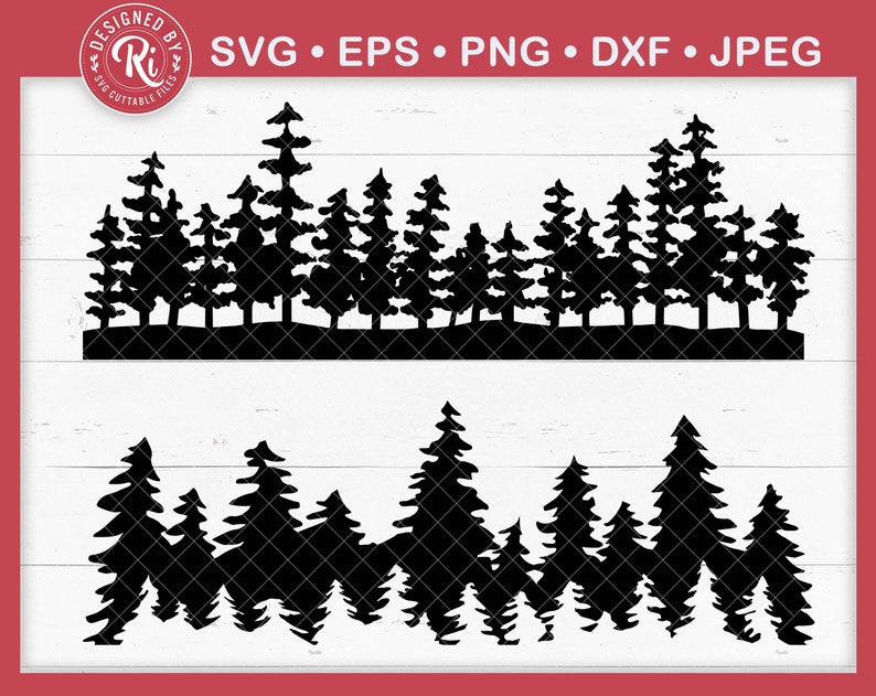 Tree Line Svg Forest Svg Tree Silhouette Svg Woodland Svg - Etsy